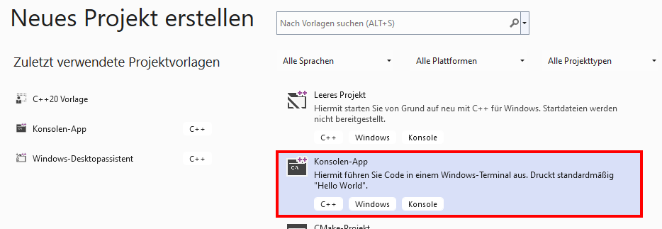 C++ Entwicklungsumgebungen